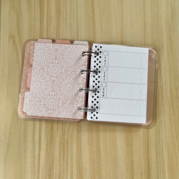 Hand Crafted | Office | Happy Planner Micro Notes Weekly Layout Rose ...